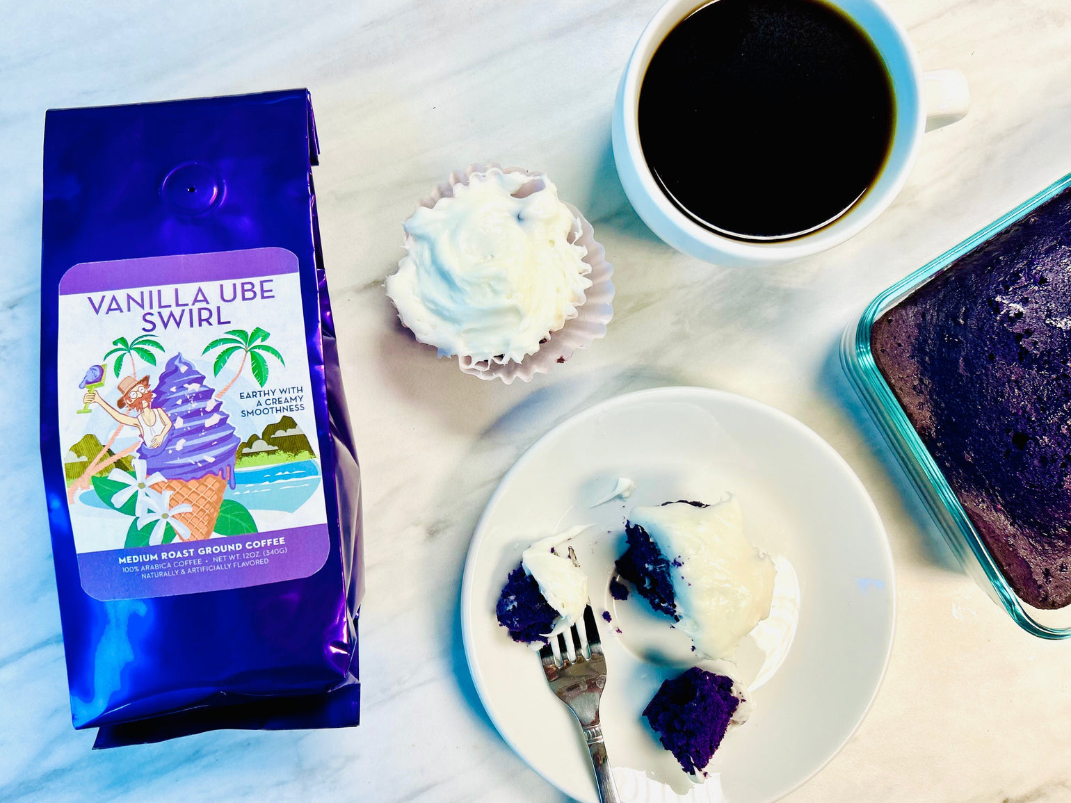 Barnie's Vanilla Ube Cupcake Recipe – Barnies Coffee & Tea Co.