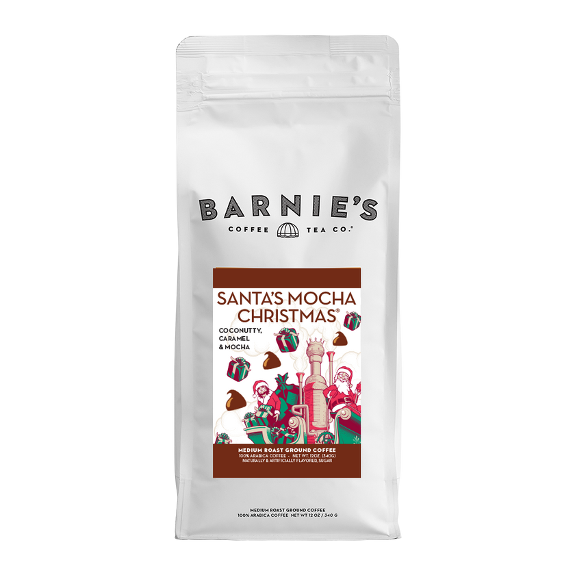 Santa's Mocha Christmas Flavored Coffee - Barnie's Coffee & Tea Co. – Barnies Coffee & Tea Co.