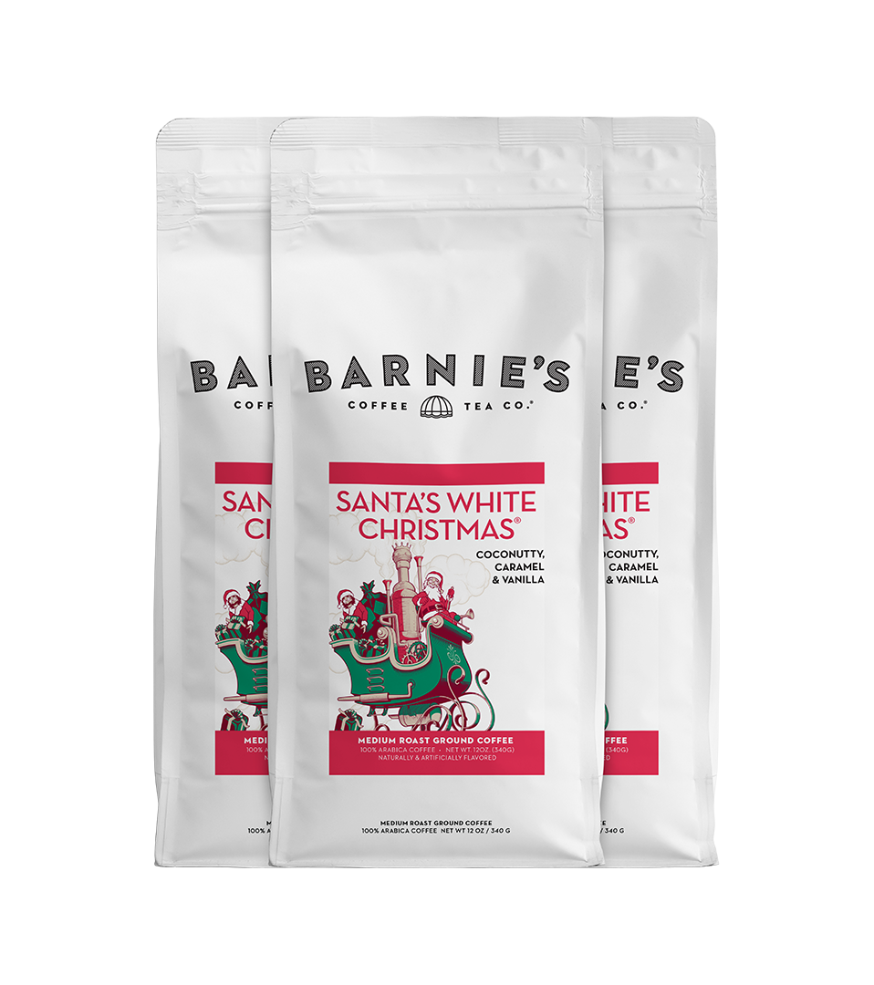 Santa's White Christmas Coffee | Barnie's Coffee & Tea – Barnies Coffee & Tea Co.